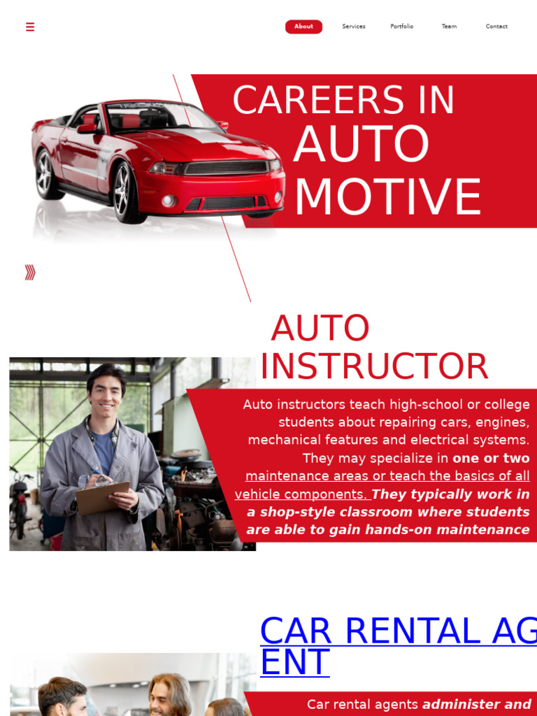Careers in Automotive Industry | PDF | Auto Mechanic | Car