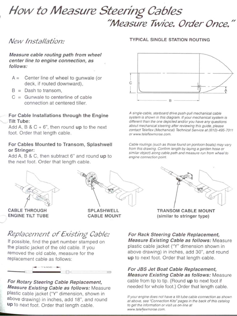 How To Measure Steering Cables | PDF