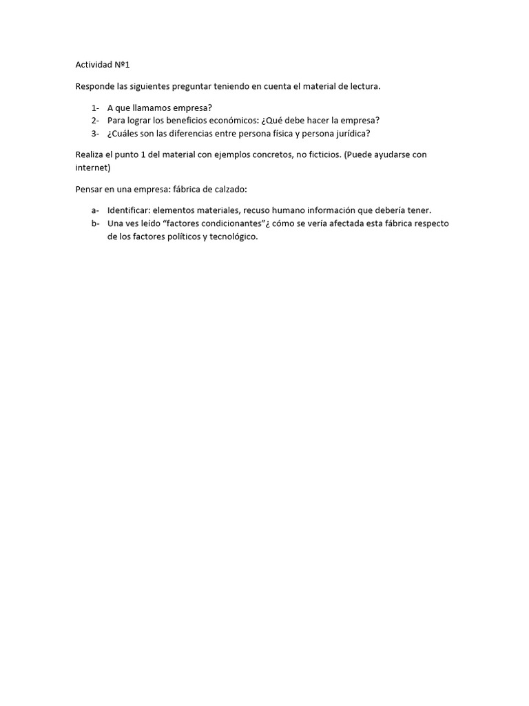 Actividad Nº1 Cuetionario Oce | PDF