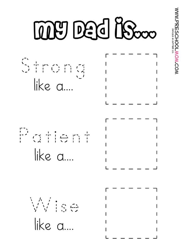 My Dad is……Cut & Paste Activity | PDF