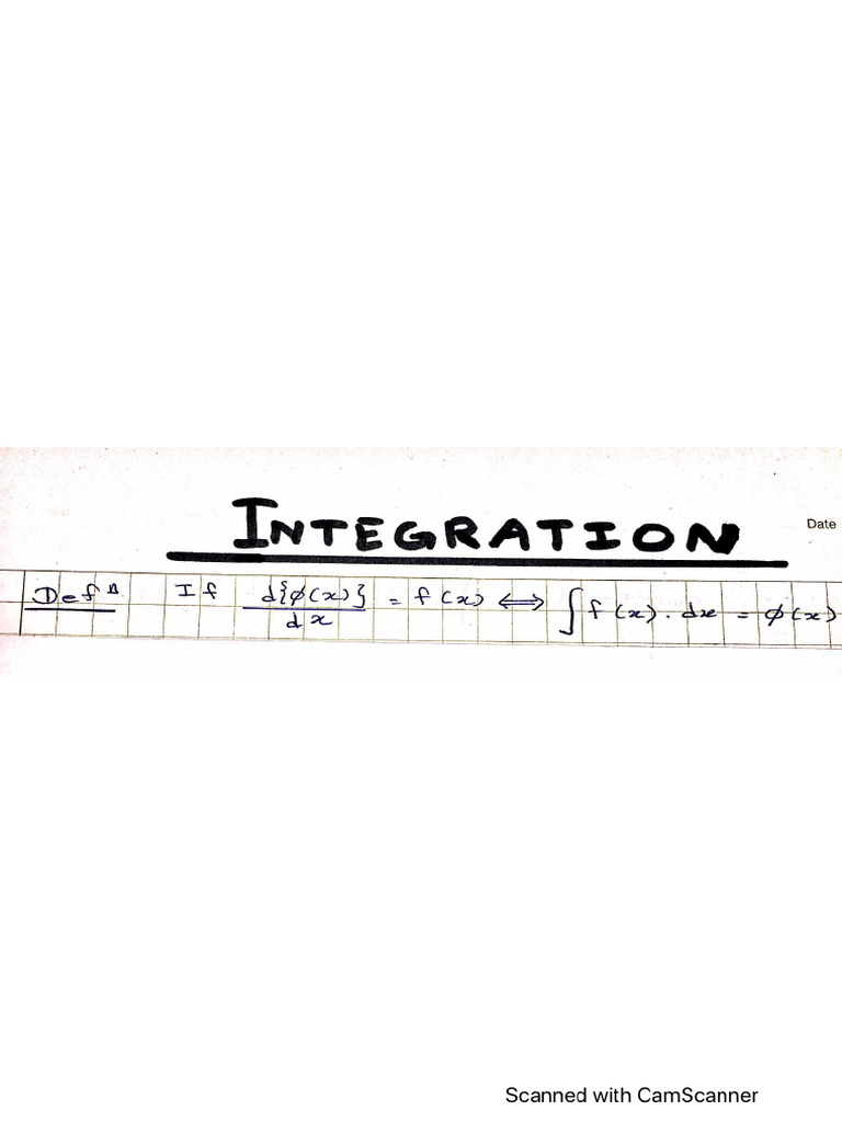 Integration Theory - Revision | PDF