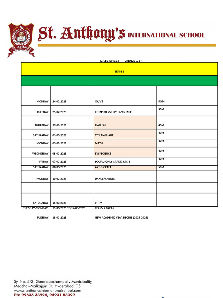 TERM1 GRADE 8 LOGSHEET | PDF