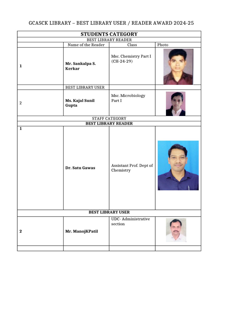 Library Award 2024 | PDF