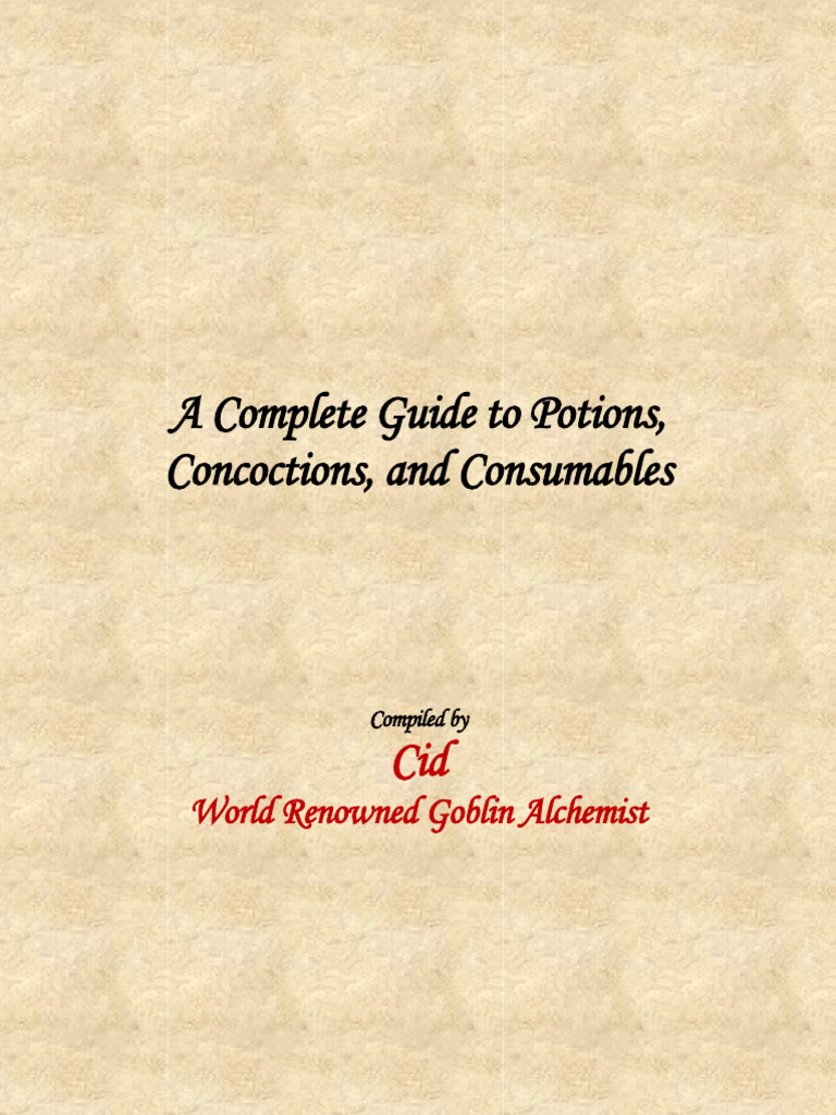 HeroQuest Potion Compendium | PDF