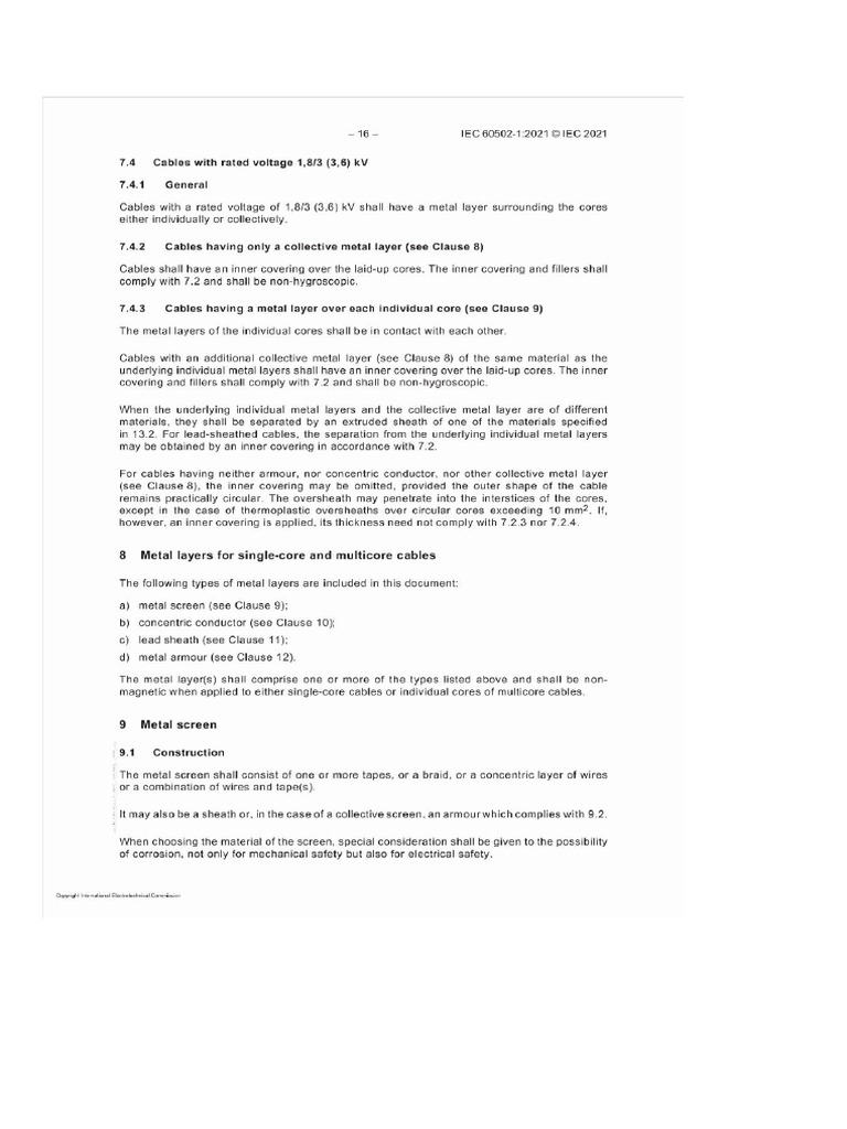 Iec 60502-1 - (2021) 18 | PDF