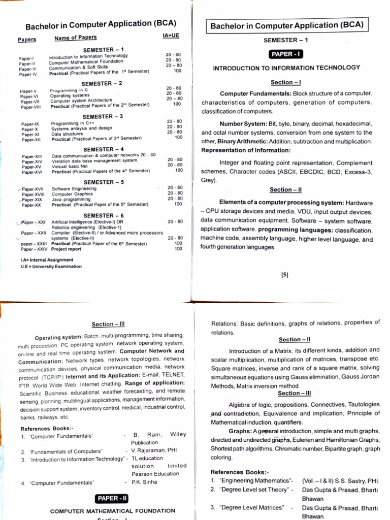 Syllabus of BCA | PDF | Pointer (Computer Programming) | Computer Network