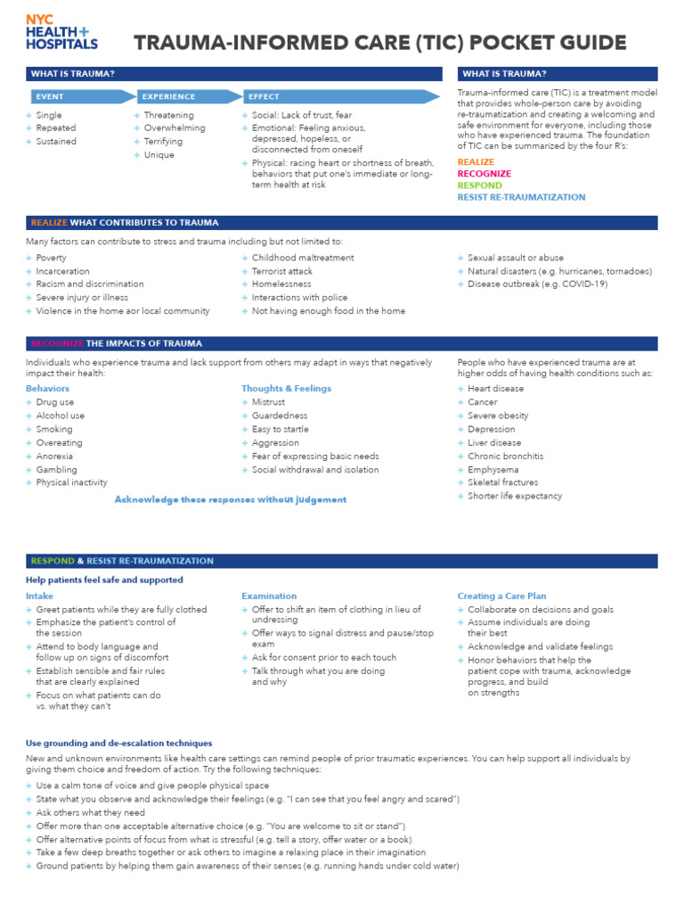 Trauma Informed PocketGuide | PDF | Psychological Trauma | Psychology