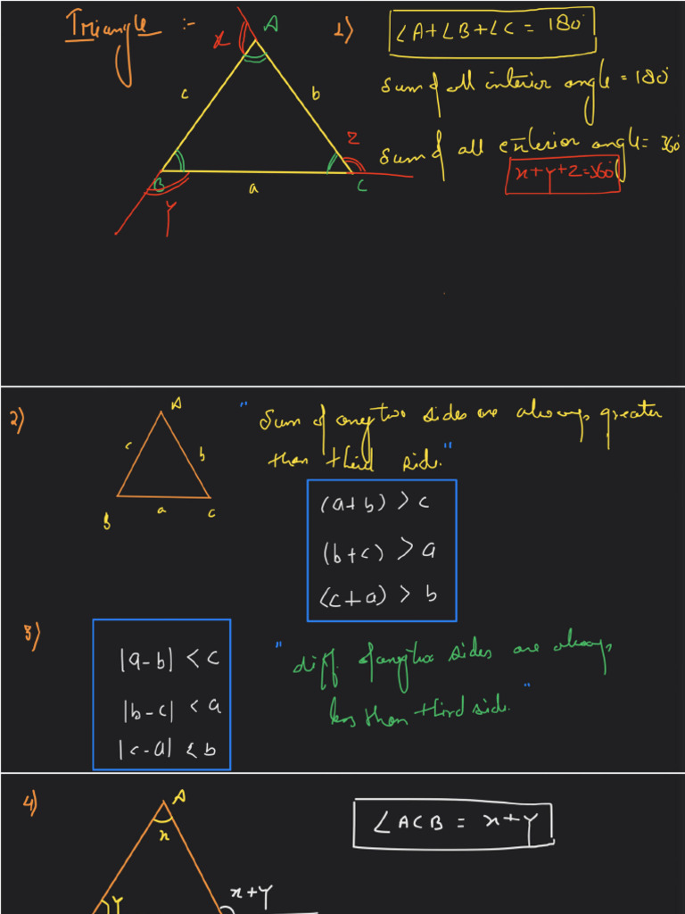 Geometry - IV (Triangles Classification) - 1 | PDF