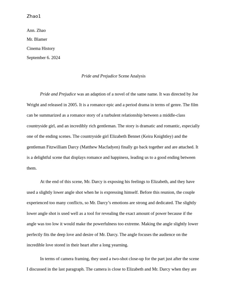 Ann pride and prejudice analysis | PDF | Pride And Prejudice