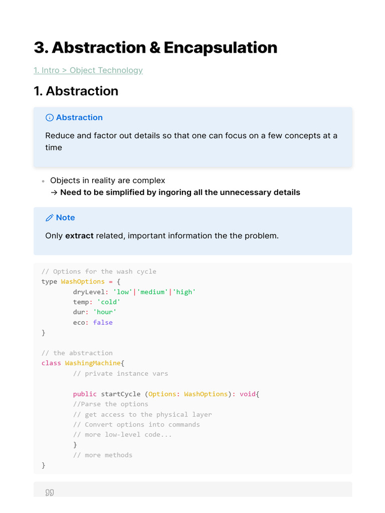3. Abstraction & Encapsulation | PDF | Abstraction | Method (Computer ...