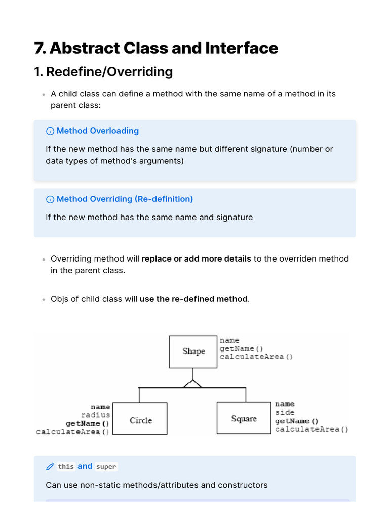 Abstract Class and Interface | PDF | Method (Computer Programming) | Class (Computer Programming)