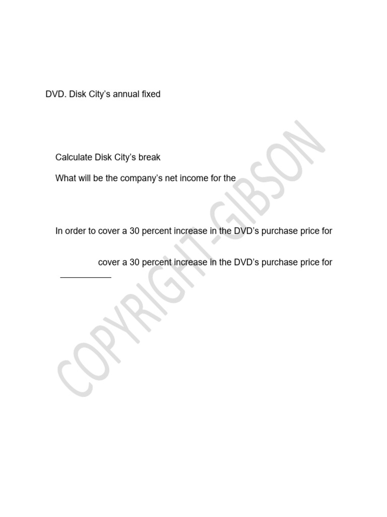 Disk City Handout 1 | PDF