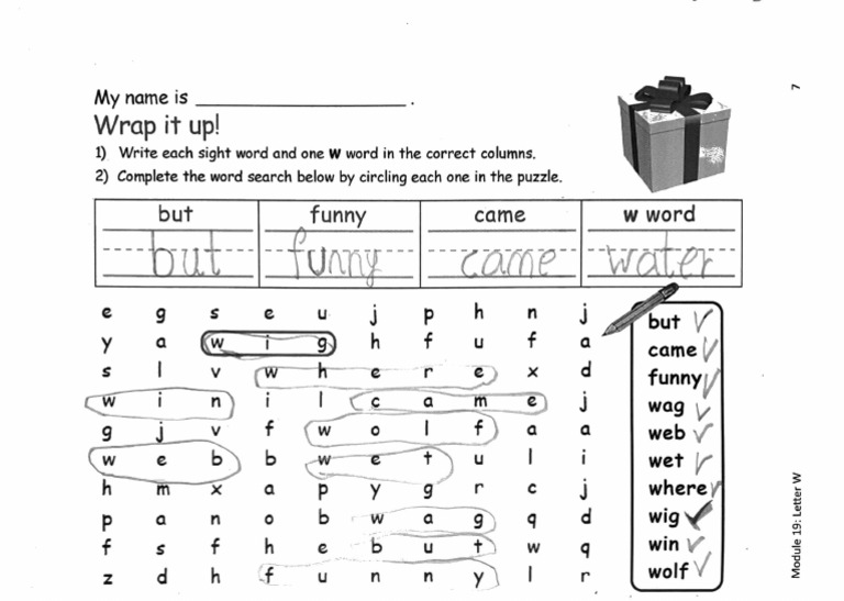 LanguageArts 19.5 Word Wrap Up | PDF