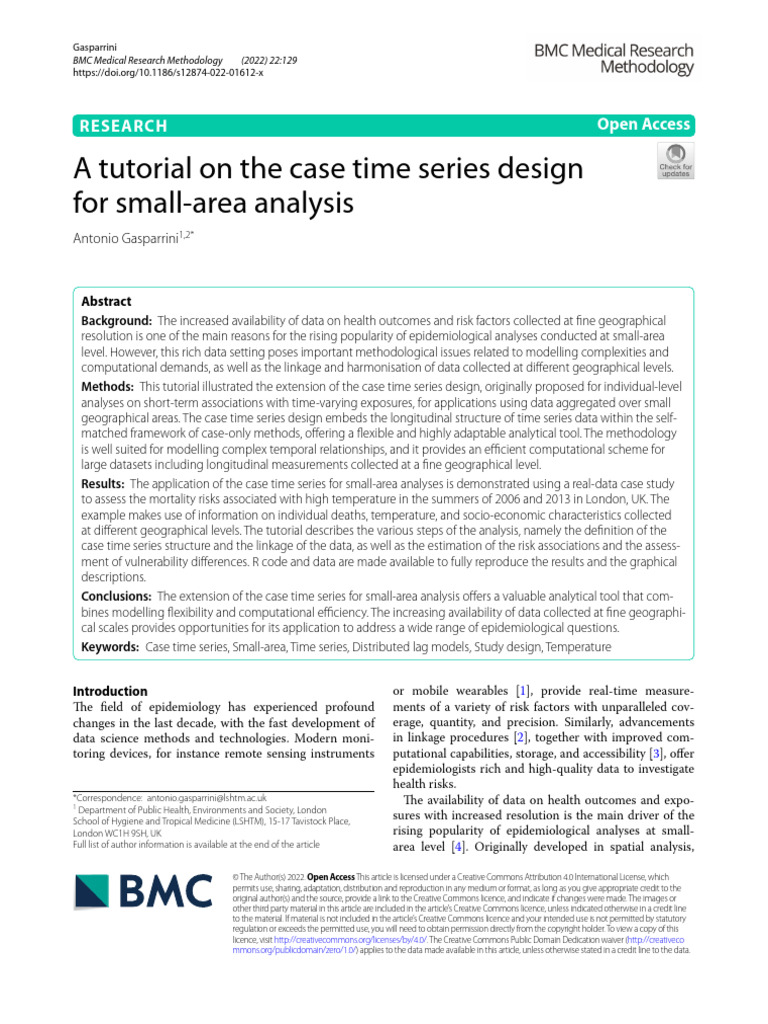 Case Timeseries Smallarea | PDF | Time Series | Risk