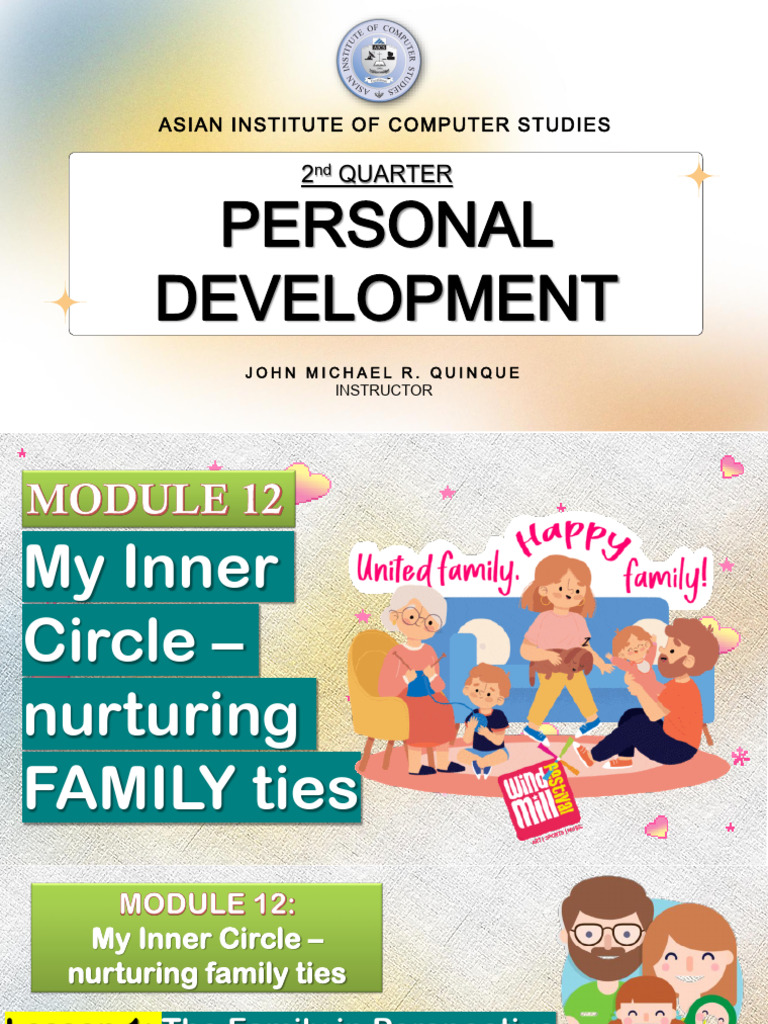 Module 12 - Lesson 1 2 3 4 5 and 6 & - SSC111 - PerDev (Mr. Quinque) | PDF | Cost Of Living | Family