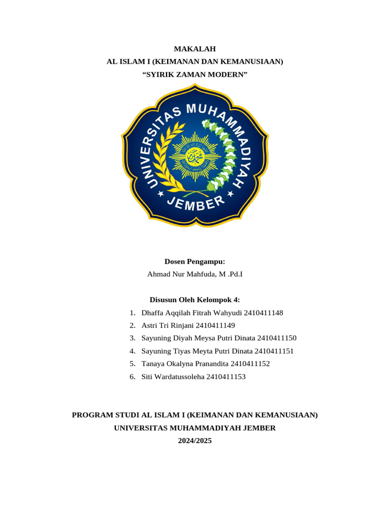 Memahami Syirik Modern dalam Islam | PDF