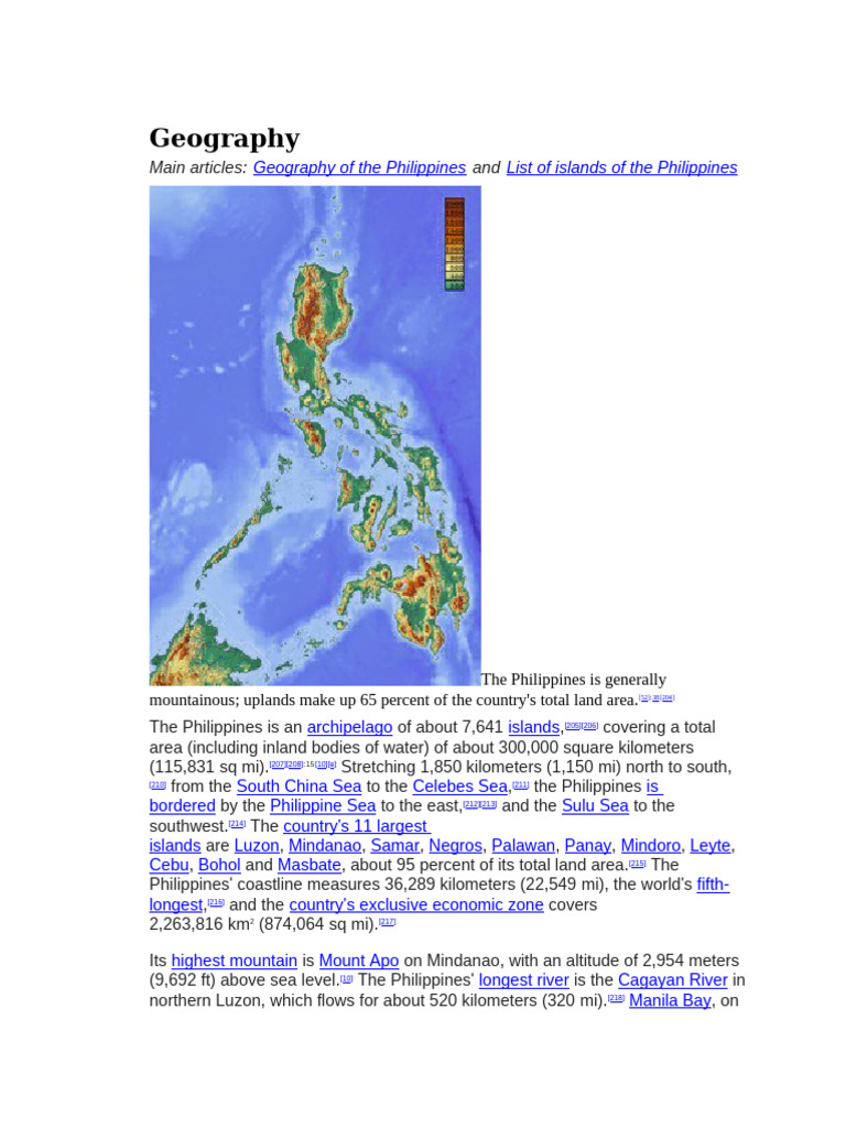 Geography of The Philippines | PDF | Philippines
