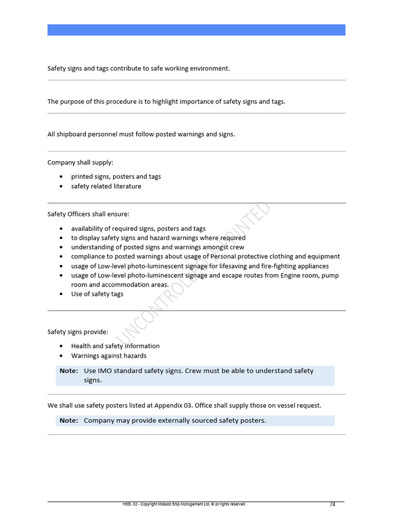 SAFETY Signs and Isolation Tags | PDF | Safety | Occupational Safety ...