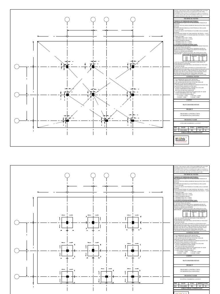 STRUTURAL DRAWING - FULL SET | PDF | Concrete | Civil Engineering