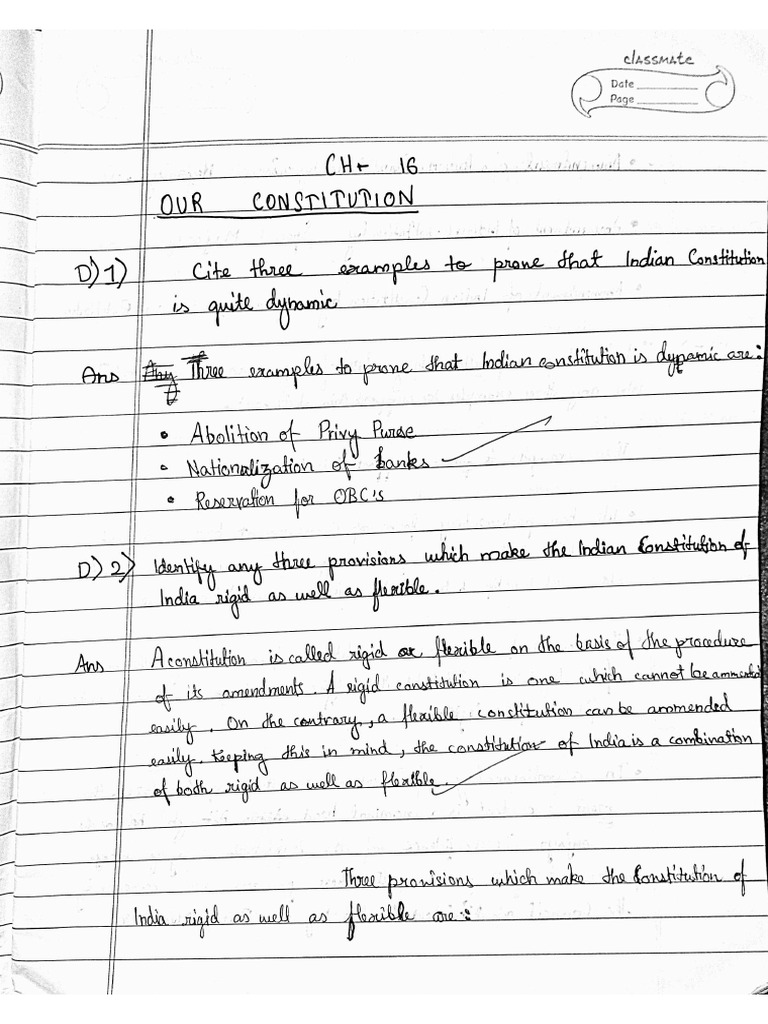 Civics Chapter 1 Our Constitution | PDF