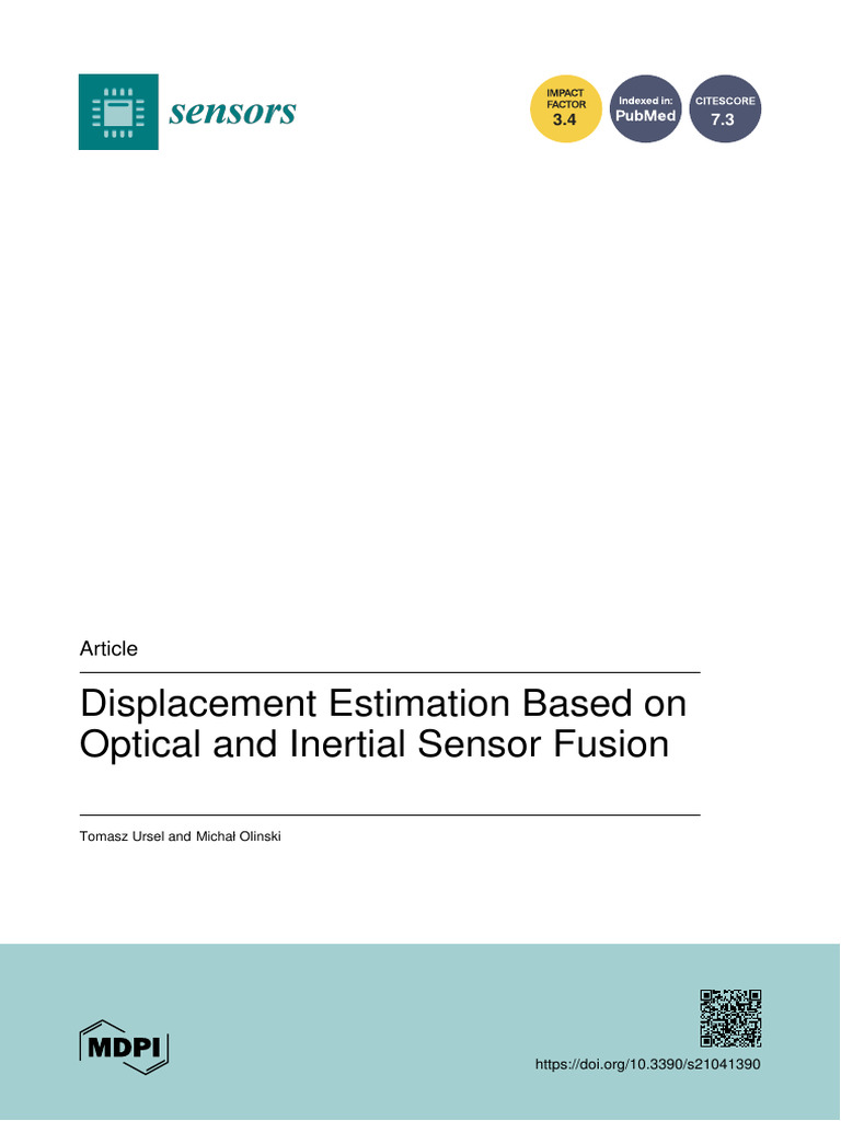 Displacement Estimation Based On Optical and Inertial Sensor Fusion | PDF | Inertial Navigation ...