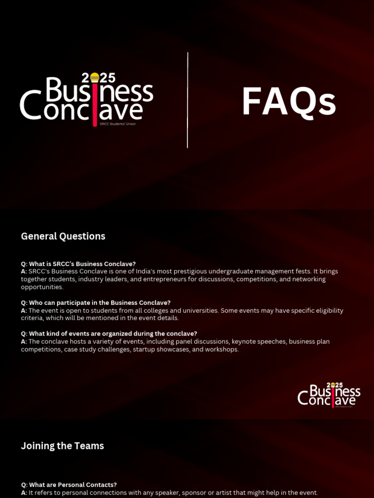 SRCC Business Conclave Overview | PDF | Startup Company | Small ...