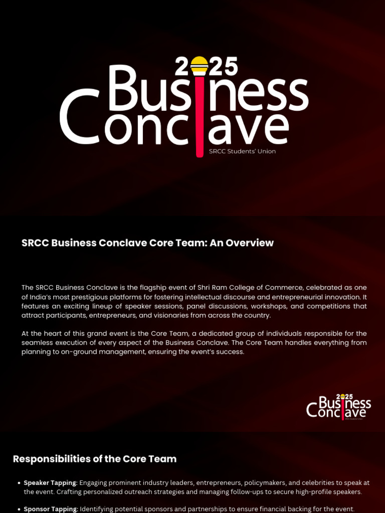 SRCC Business Conclave | PDF | Startup Company | Small Business ...