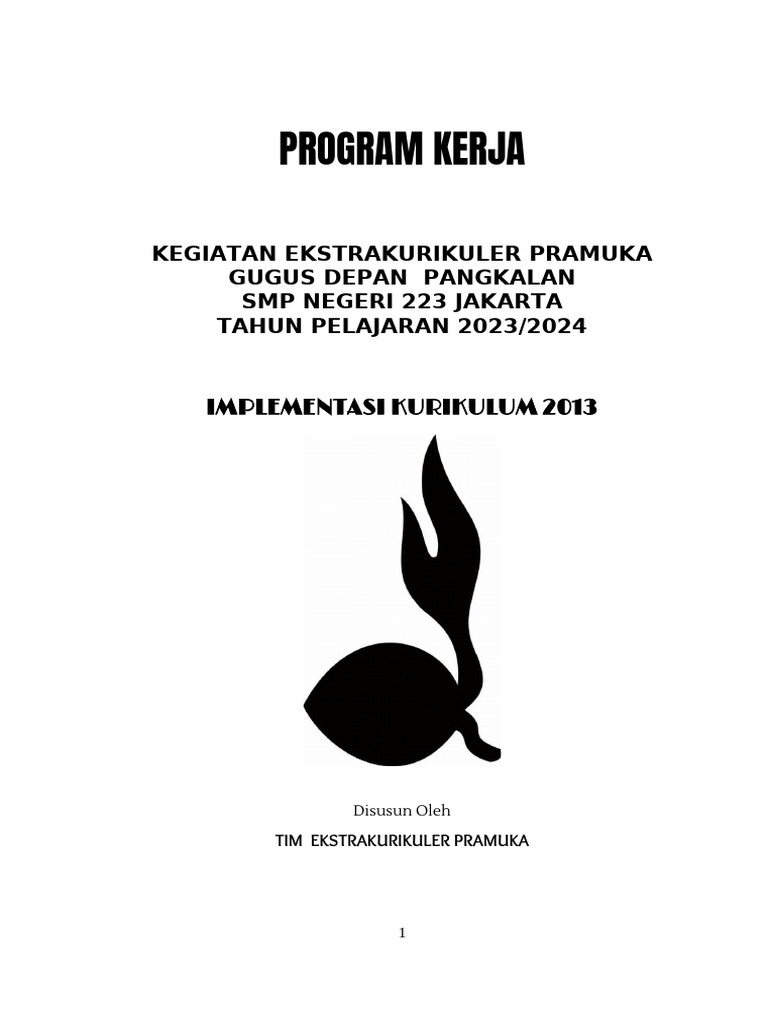 PROGRAM KERJA PRAMUKA SMPN 223 | PDF