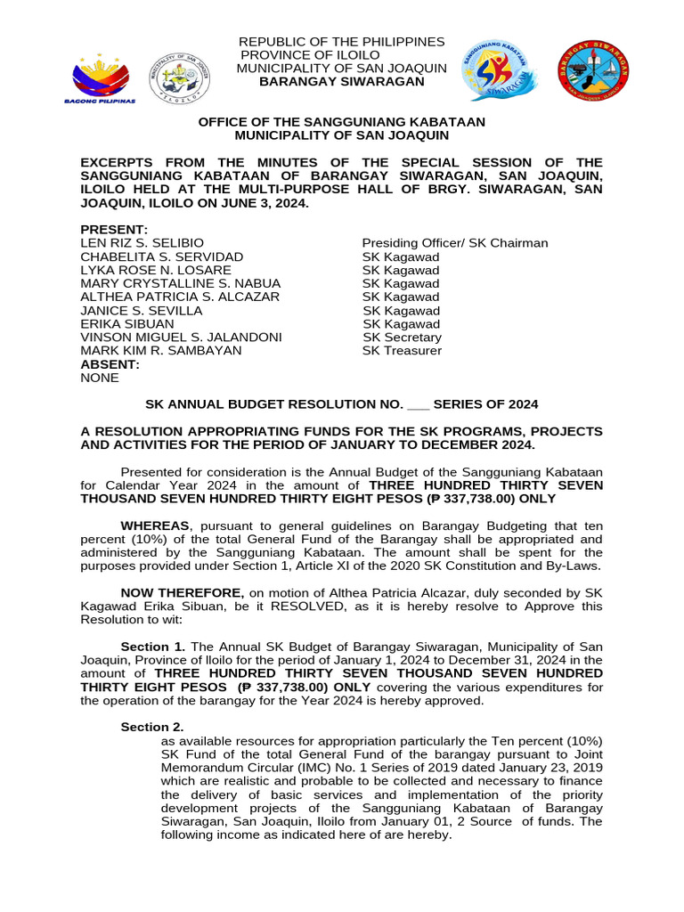 Sk Siwaragan Reso | PDF | Government