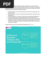 Different Types of Bills | PDF | Bill (Law) | Government