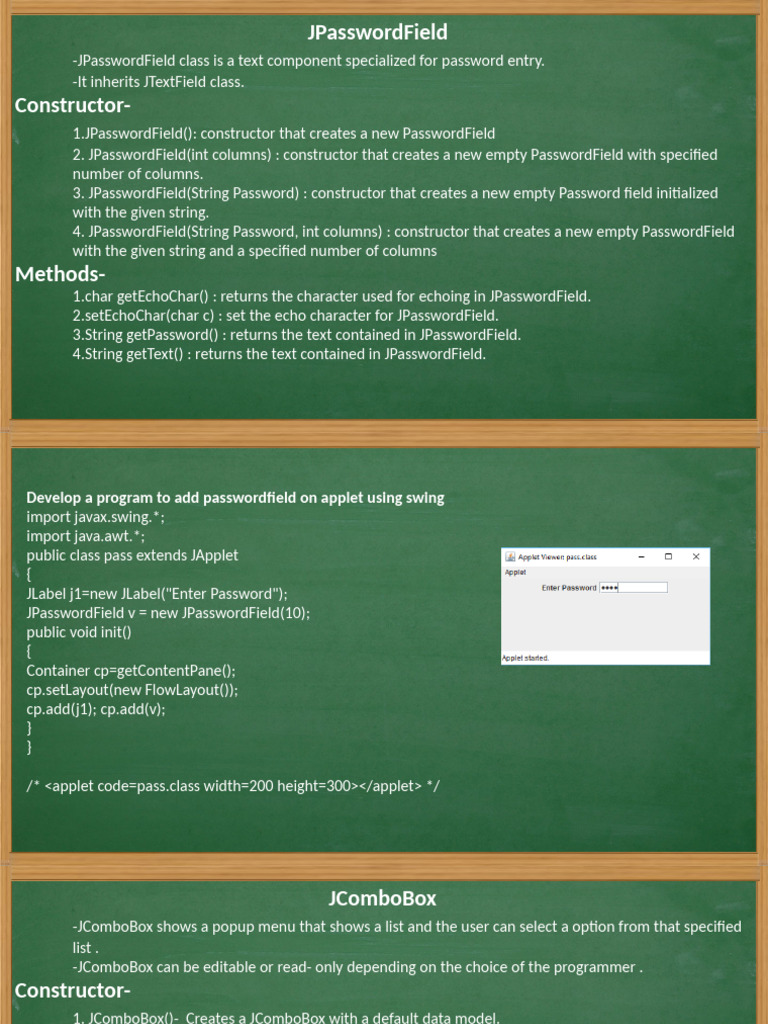 2.2 Swing Components Part-3 | PDF | Constructor (Object Oriented Programming) | Programming