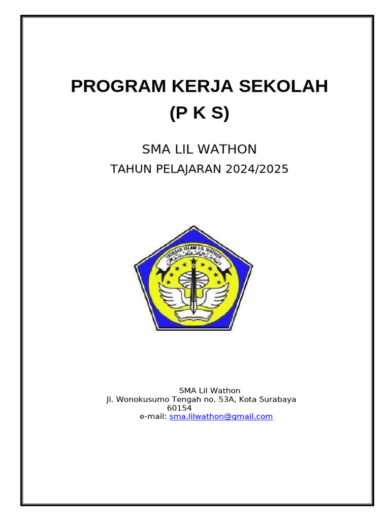 PROGRAM-KERJA-SEKOLAH-2023-2024 (1) | PDF