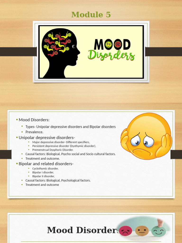 Module 5 Mood Disorders | PDF | Major Depressive Disorder | Mania
