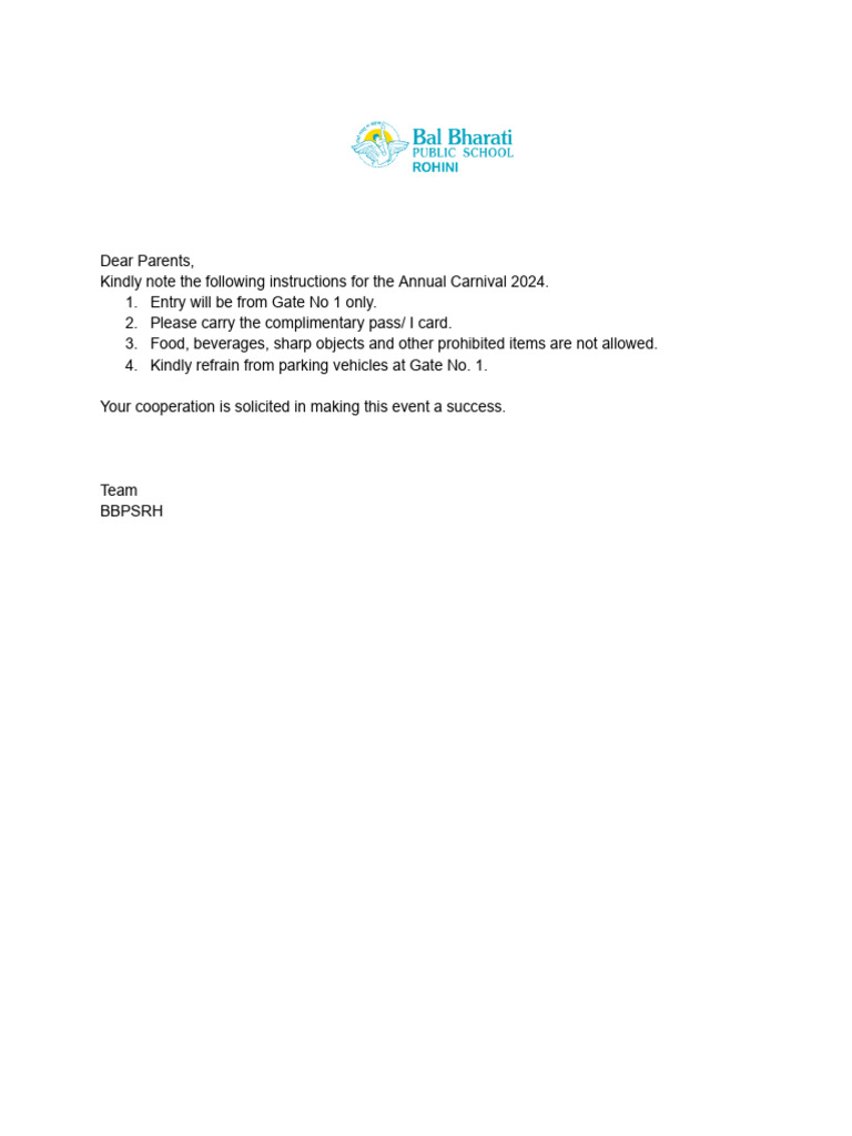Annual Carnival Circular | PDF
