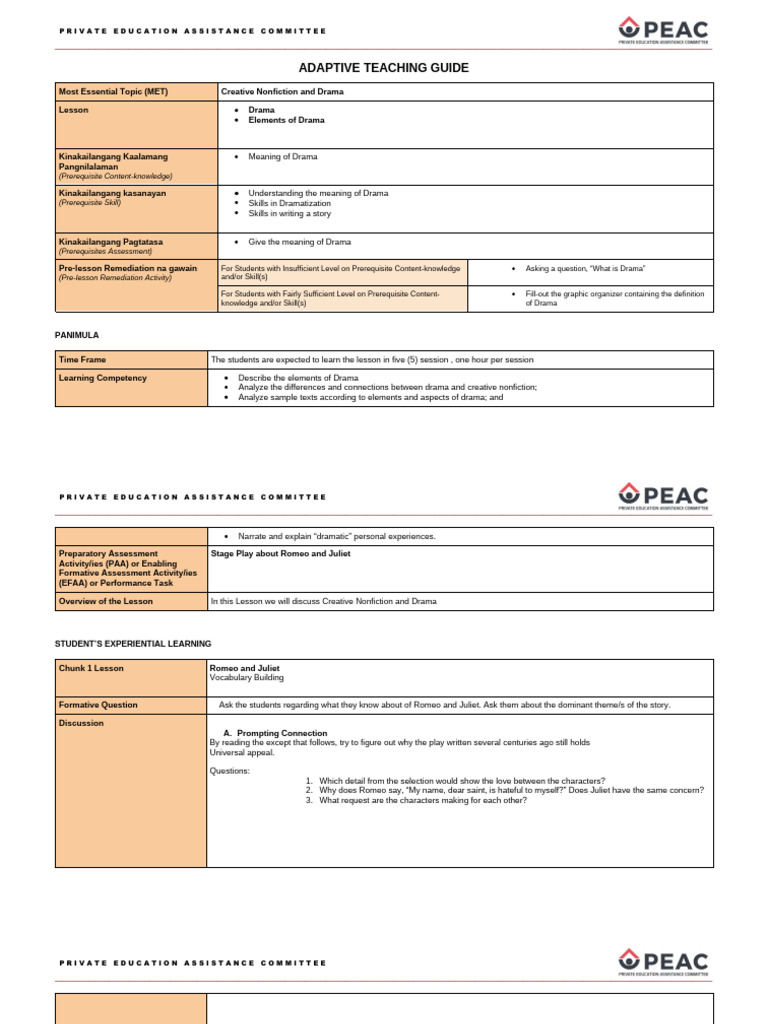 ATG-Creative Nonfiction - Q1 - 20240931 | PDF | Cognitive Science | Learning