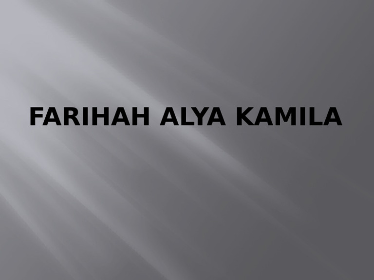 Farihah Alya Kamila | PDF