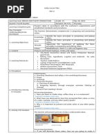 Grade 12 Bread and Pastry Lesson Plan | PDF | Rubric (Academic) | Teachers