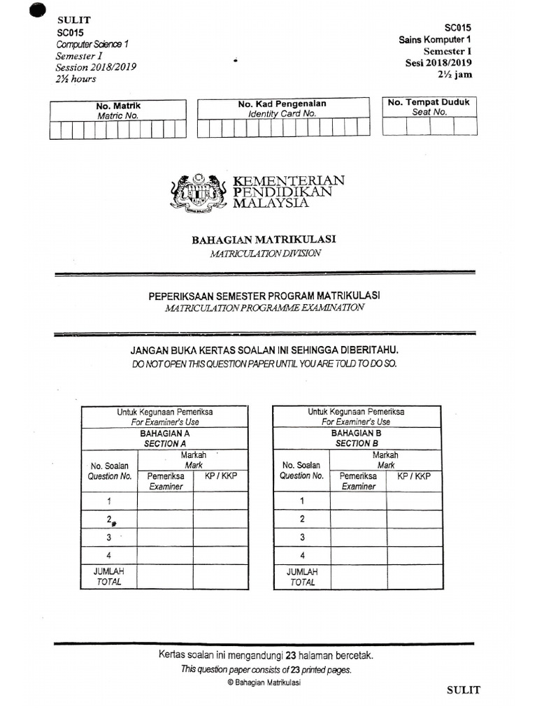 PSPM1 20182019 | PDF