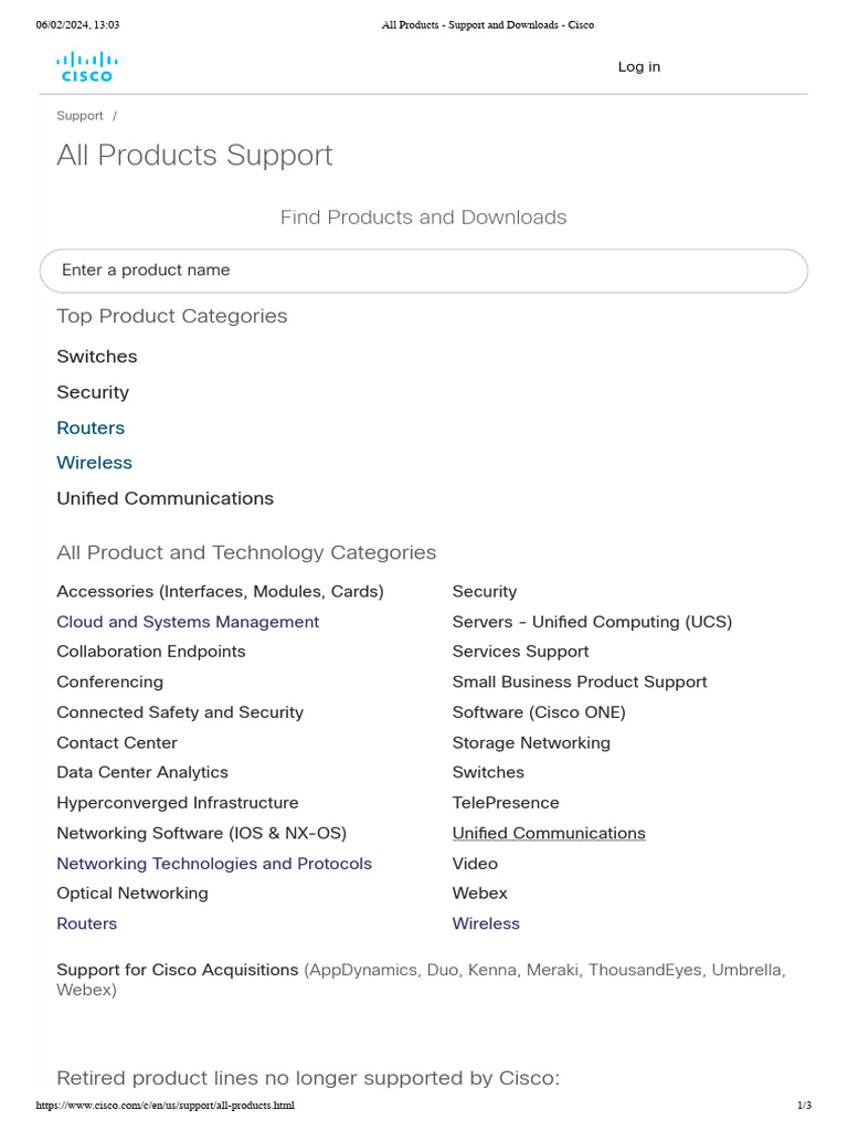 All Products - Support and Downloads - Cisco | PDF | Computer Network | Data Transmission
