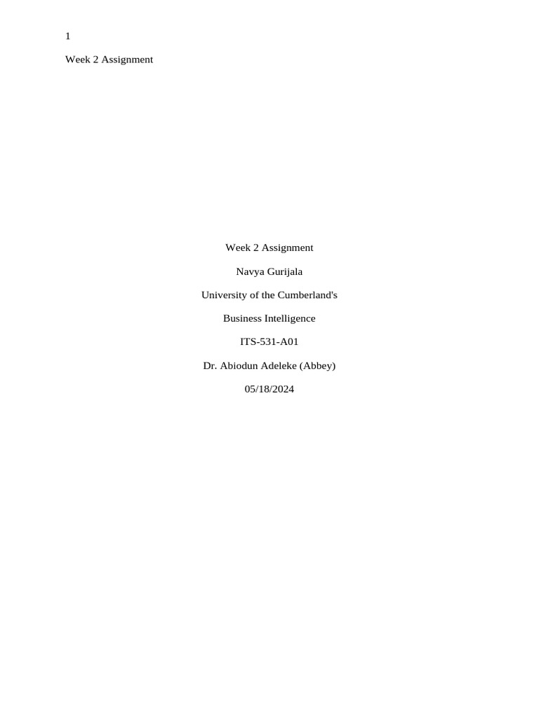 Navya - Week 2 Assignment | PDF | Analytics | Data