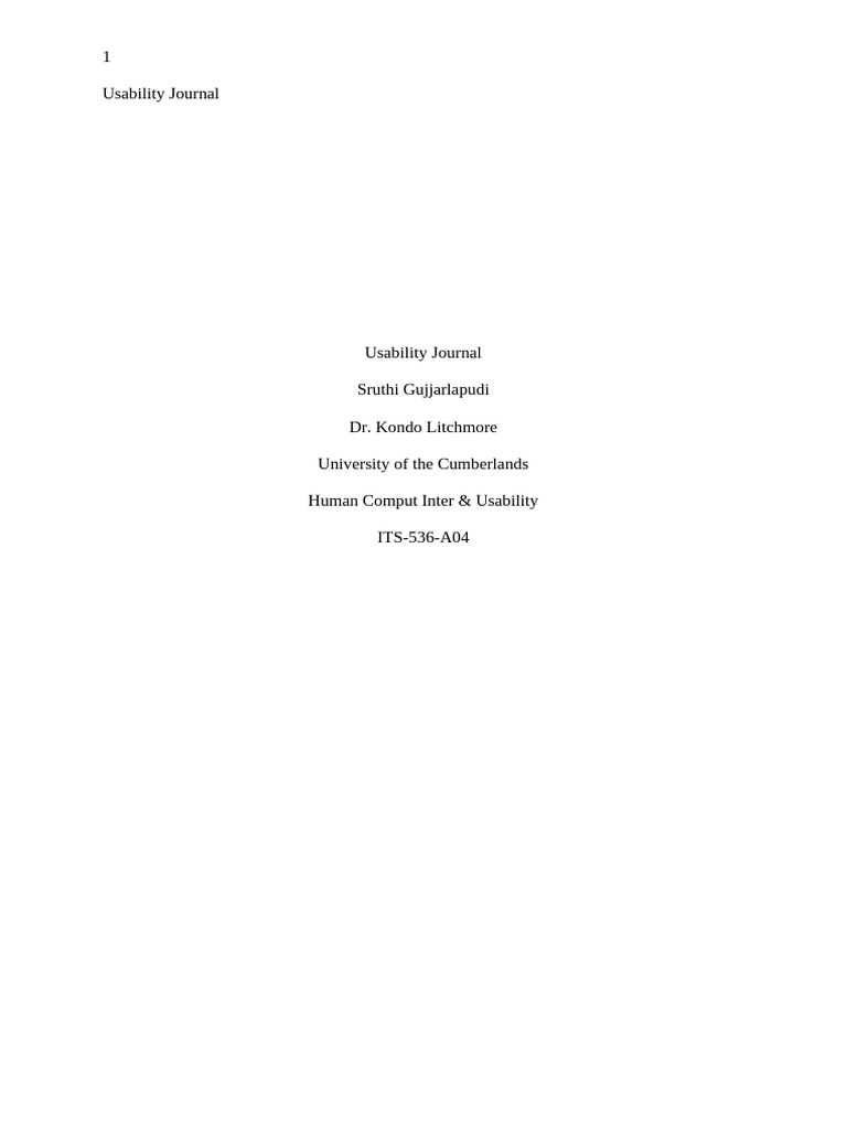 Usability Journal | PDF | Usability | Menu (Computing)