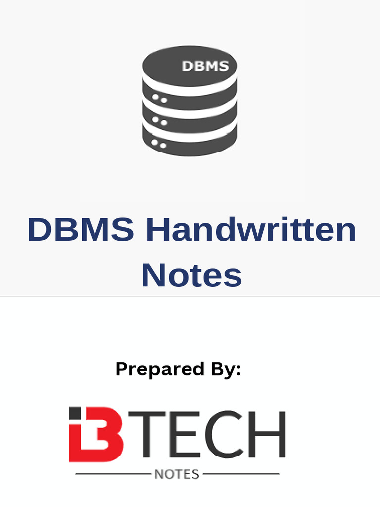 DBMS Handwritten Notes PDF | PDF