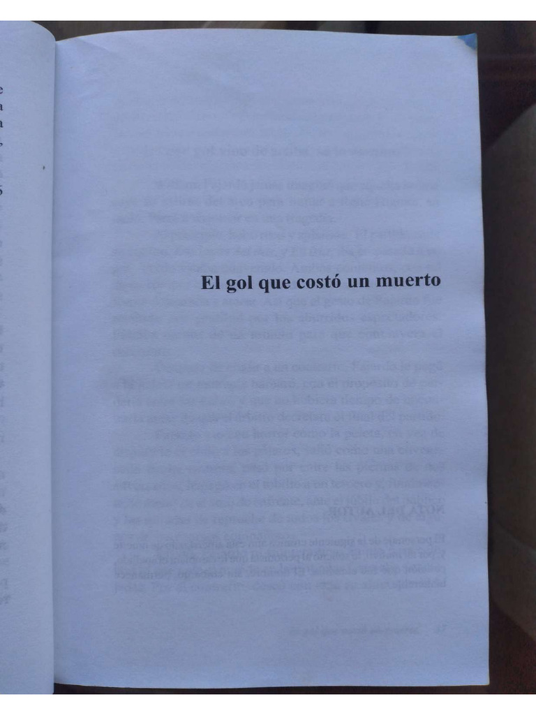 3 Lectura_El Gol Que Costó Un Muerto_Alberto Salcedo | PDF