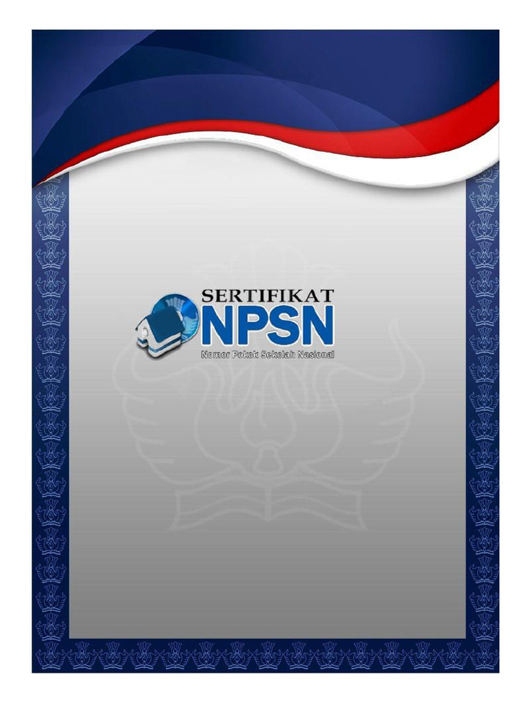 SERTIFIKAT NPSN SMP | PDF