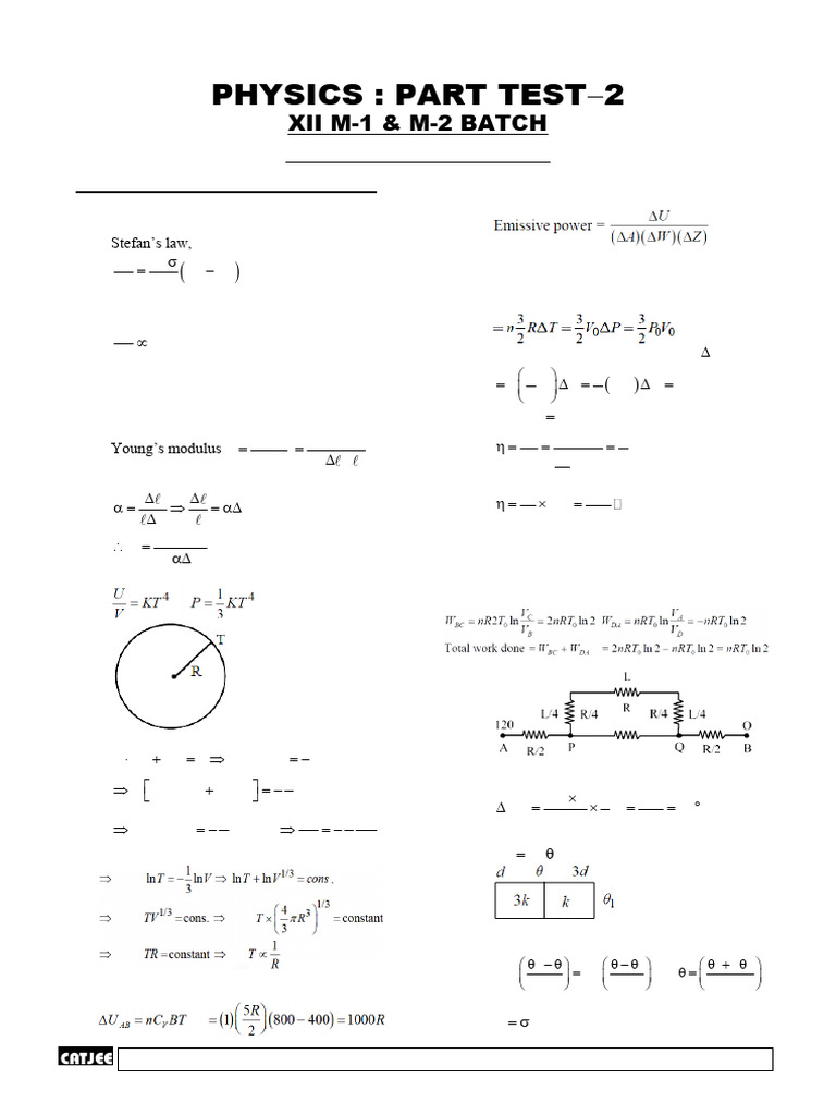 3 12th M-1 & M-2 Part Test Dt. 28.12.2024 S | PDF | Young's Modulus ...