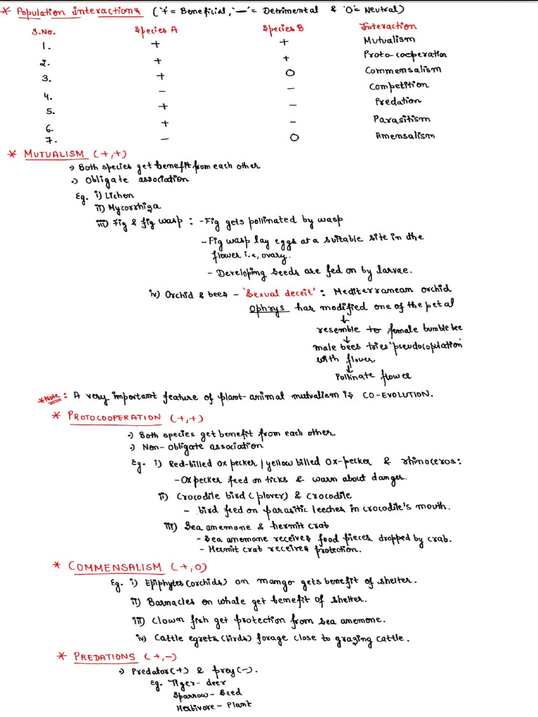 Population Interaction Theory | PDF | Biological Interactions