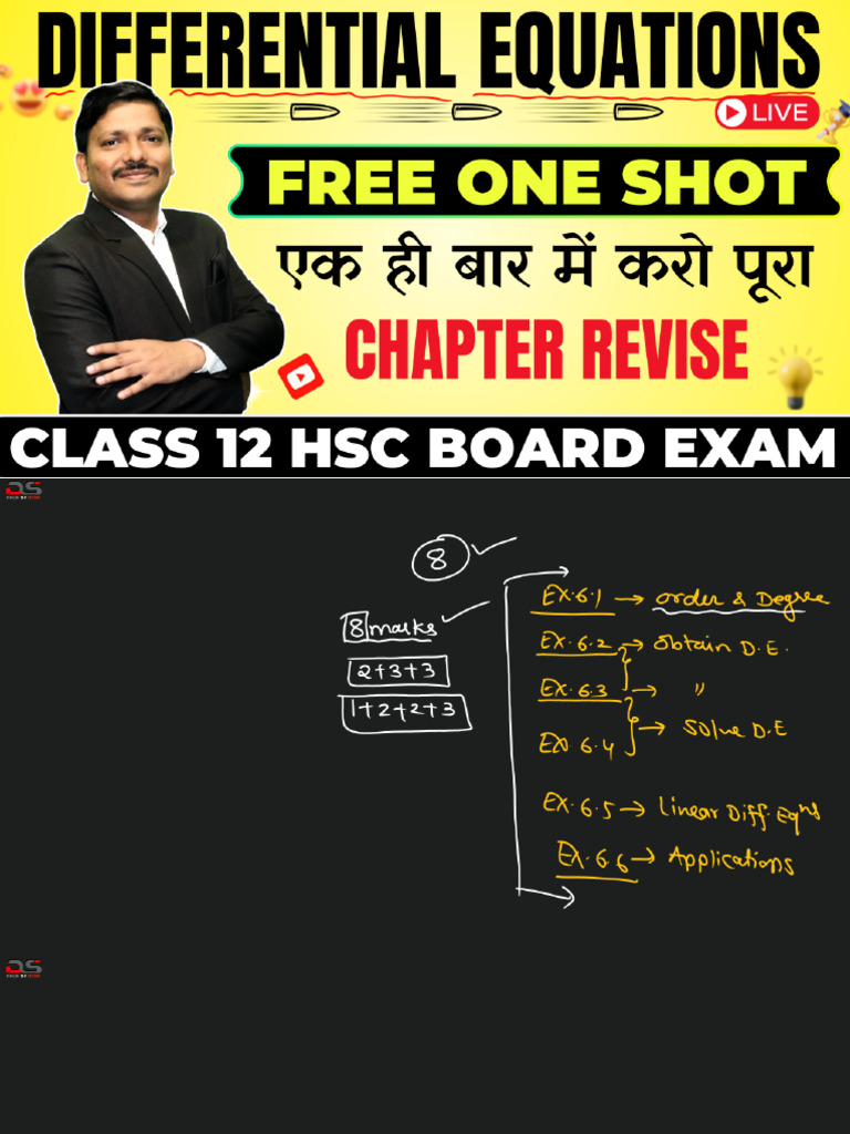 Differential Equations Yt One-Shot Series Lec - 1 | PDF