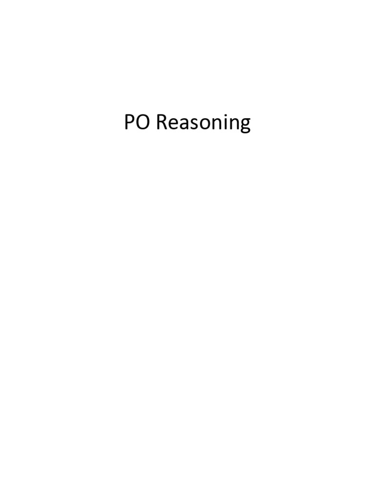 PO Reasoning 2 | PDF