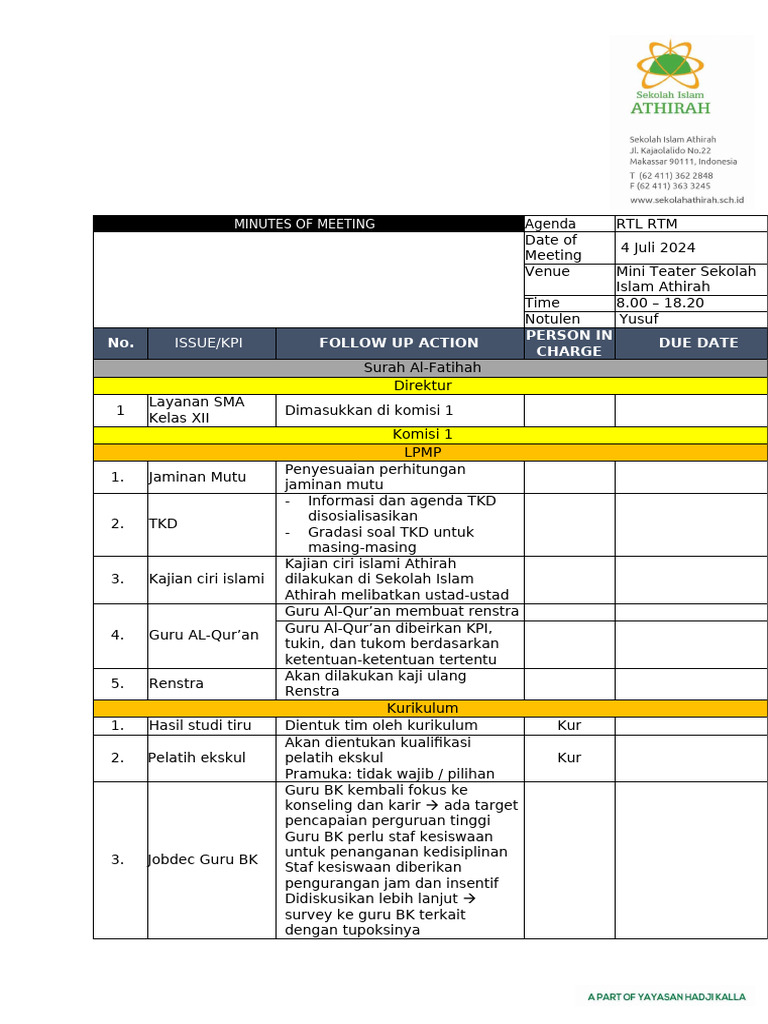 MOM RTM 04 Juli 2024 | PDF