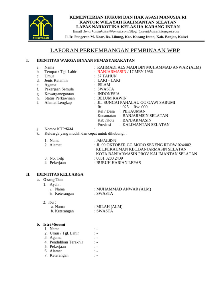 Rahmadi Als Madi Bin Muhammad Anwar (Alm) | PDF